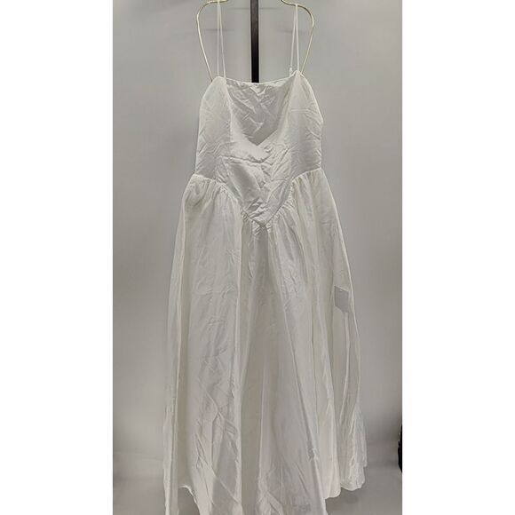 Lulus | Dresses | Lulus Bria White Basque Waist Maxi Dress L | Poshmark
